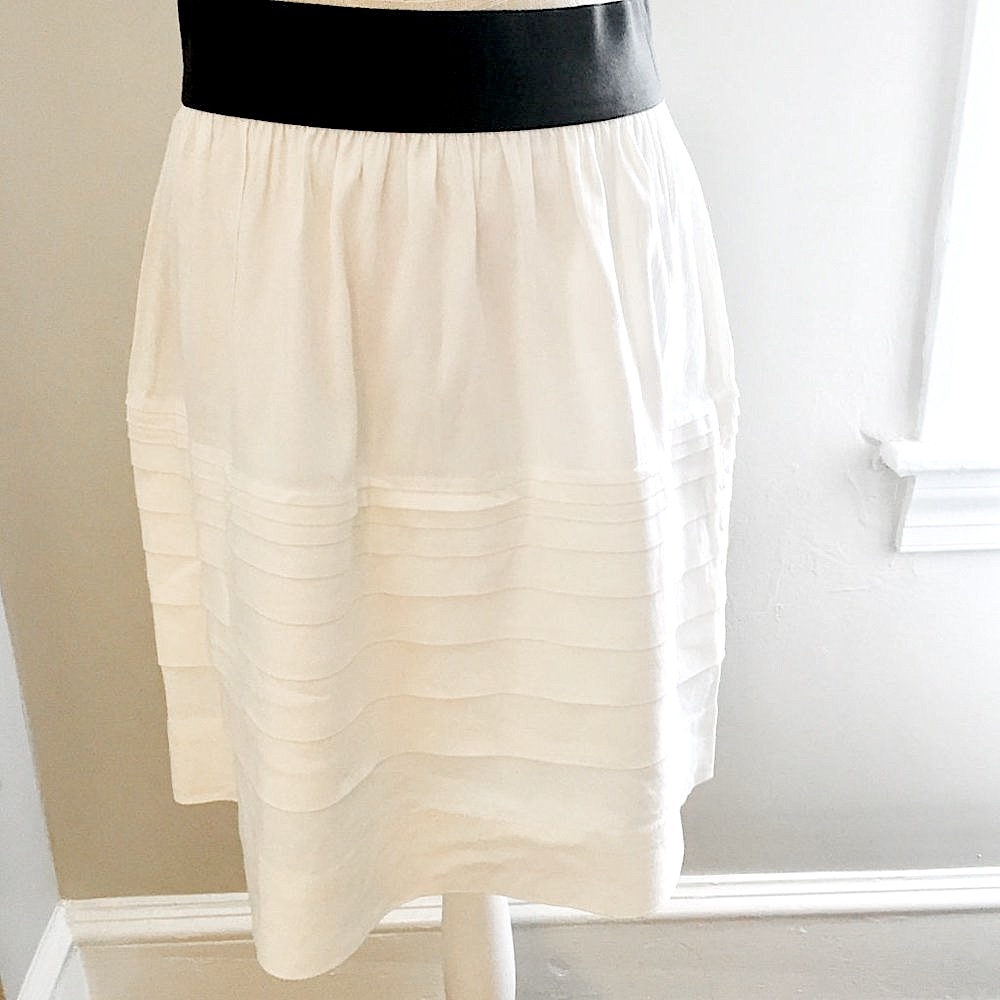 Theory White Tiered Stretch Waist Summer Ruffle Skirt… - Gem